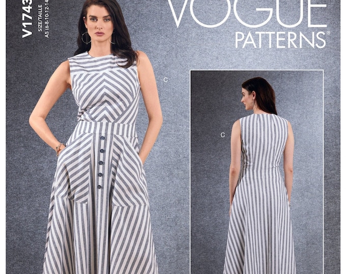 Easy Vogue Sewing Pattern for Womens Dress, Summer Dress Pattern ...