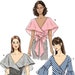 Vogue Sewing Pattern for Womens Tops, Wrap Tops, Drape Collar Tops, V ...