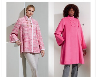 Vogue Sewing Pattern for Womens Jackets, Peplum Jacket, Zip Front Coat ...