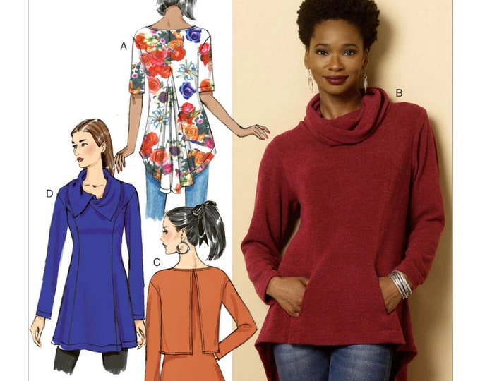 Easy Sewing Pattern for Women's Knit Tops, Womens Tunic, Knit Pullover ...
