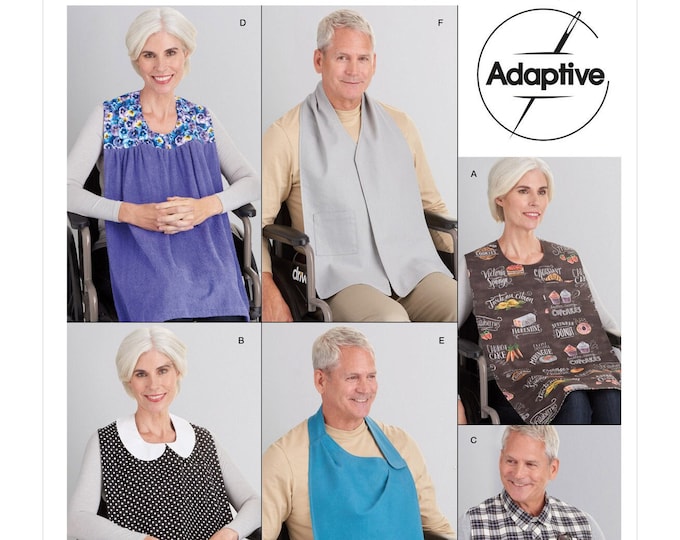 Sewing Pattern for Adult Bibs, Clothing Protectors, Adaptive Clothing ...