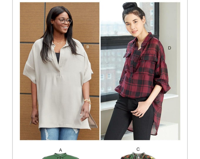 Easy Sewing Pattern for Women's Tops and Tunics, Pullover Tops, Long ...