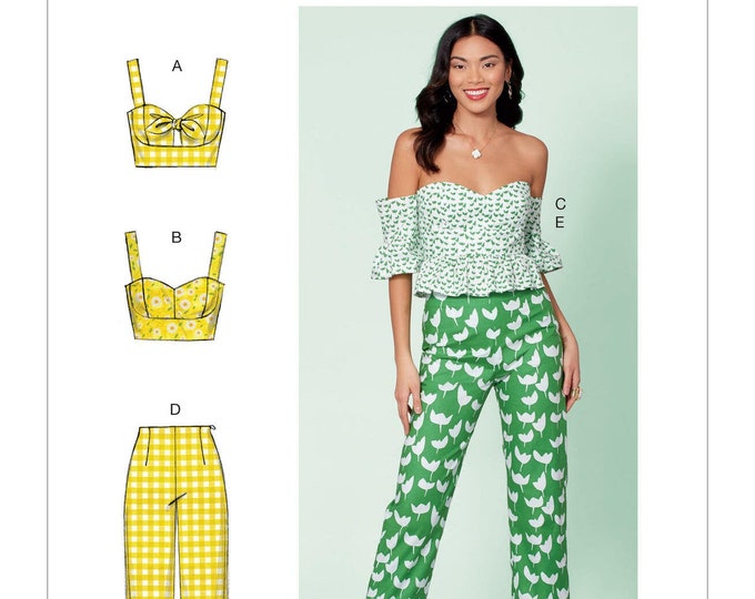 Sewing Pattern for Womens Pants and Tops, Crop Top, off Shoulder Tops ...