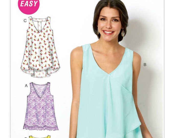 Easy Sewing Pattern for Women's Tops and Tunics, Tank Top Pattern, V ...