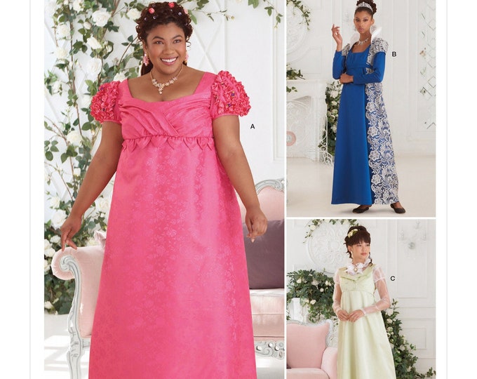 Sewing Pattern for Womens 18th Century Dress Costume, Cosplay, Bridgerton Dress, Maxi Dress ...