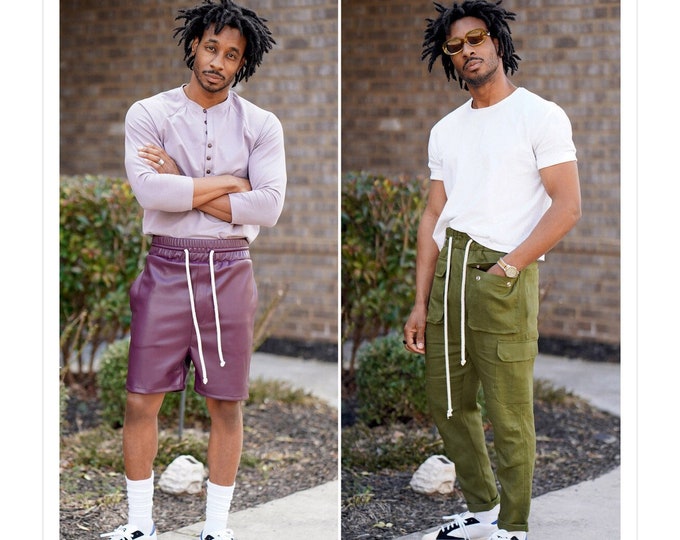 Sewing Pattern for Mens Pants and Shorts, Joggers, Sweatpants ...