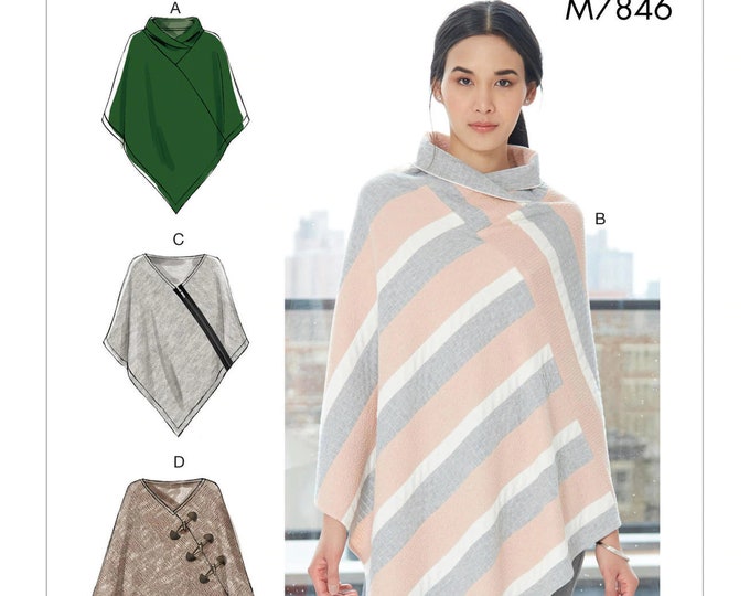 Easy Sewing Pattern for Women's Ponchos, Womens Jacket, Knit Poncho ...