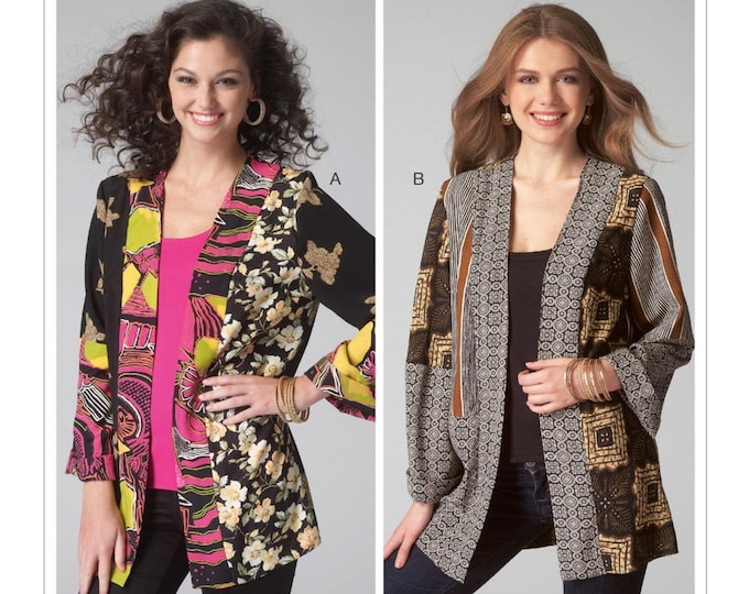 Easy Sewing Pattern for Women's Kimono Jacket, Open Front Kimono ...