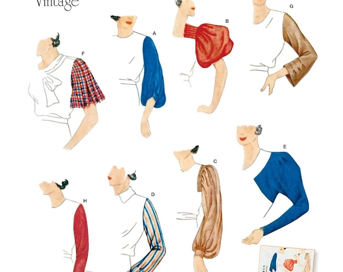 Sewing Pattern for Women's Top Sleeves, 30s Sleeves, Puff Sleeves ...
