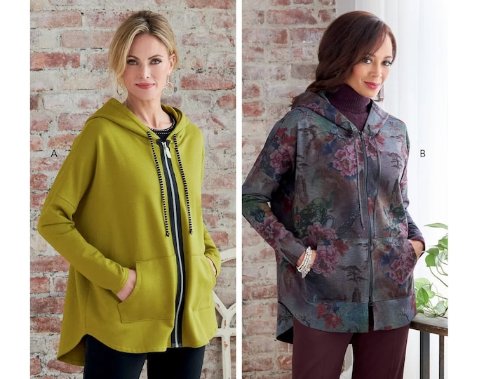Vogue Sewing Pattern for Womens Jackets, Peplum Jacket, Zip Front Coat ...