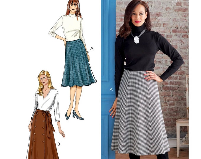 Easy Sewing Pattern for Women's Skirts, Princess Seam Skirt, Flared ...