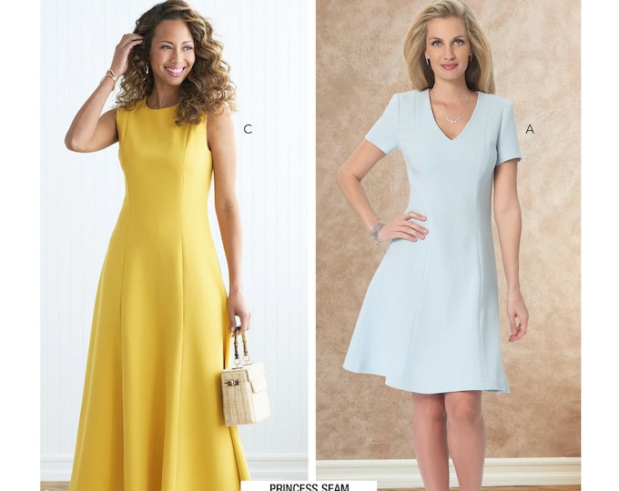 Easy Sewing Pattern for Women's Dress, Princess Seam Dress, Jewel ...