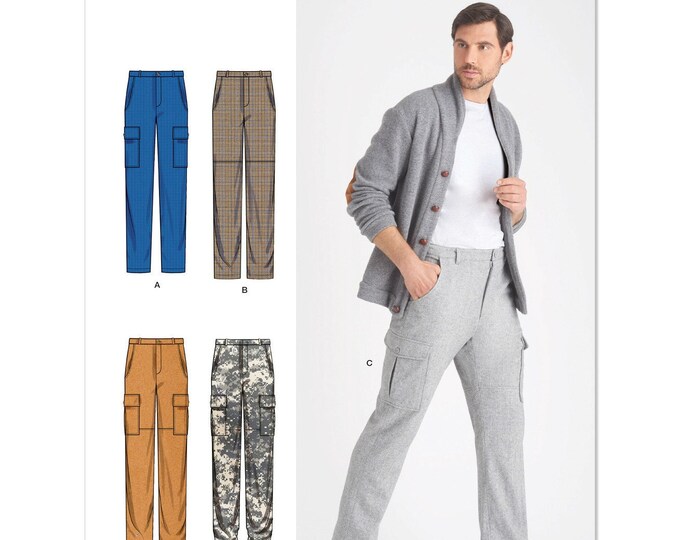 Sewing Pattern for Men's Pants, Cargo Pants, Mens Slacks, Mens Jeans ...