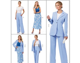 Sewing Pattern for Women's Tops, Dress, and Pants, Wide Leg Pants, Maxi ...