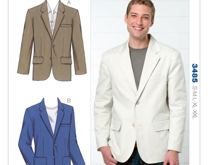 Sewing Pattern for Men's Blazer, Dinner Jacket, Mens Formal Jacket ...