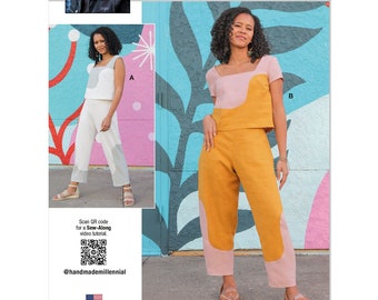 Sewing Pattern for Womens Pants, Capris Pants, Fitted Pants, Pull on ...