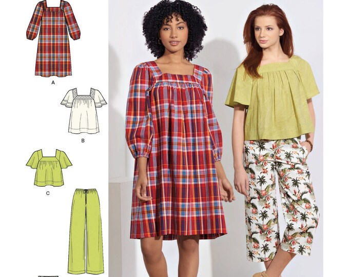 Vogue Sewing Pattern for Womens Pants and Skirt Pattern, Loose Fitting ...