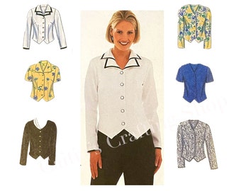 Sewing Pattern for Women's Tops, Button Front Tops, Collared Shirt ...