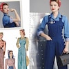 Sewing Pattern for Womens Jumpsuit, 70s Jumpsuit, Zip Front Jumpsuit ...
