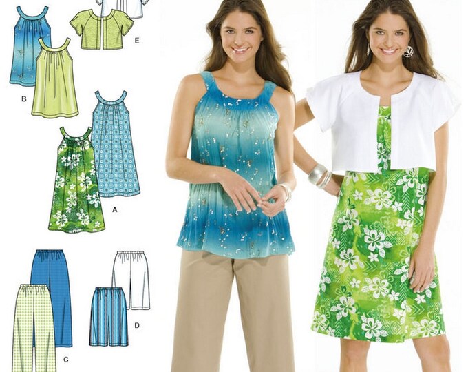 Easy Sewing Pattern for Women's Dress, Top, Pants, Shorts, and Jacket ...
