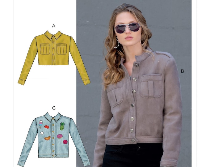 Sewing Pattern for Womens Jacket, Jean Jacket Pattern, Denim Jacket ...