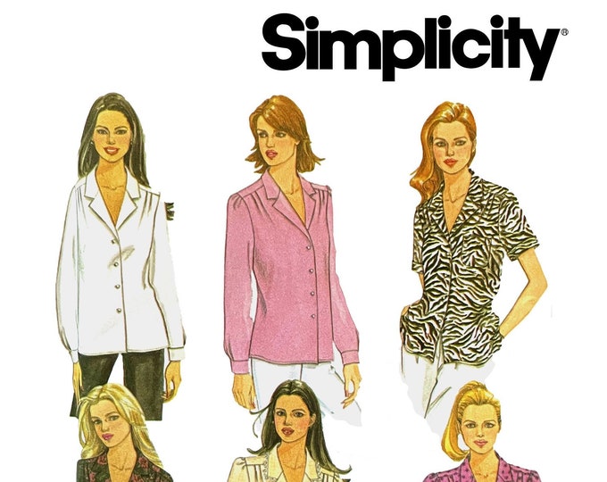 Sewing Pattern for Women's Tops, Button Front Tops, Collared Shirt ...