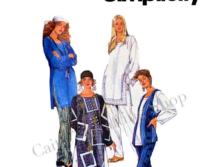 Sewing Pattern for Women's Tops, Dress, and Pants, Wide Leg Pants, Maxi ...