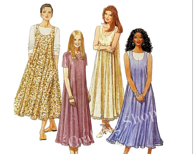Sewing Pattern for Womens Dress, Maxi Dress, Sleeveless Dress, Pullover Dress, Womens Jumper ...