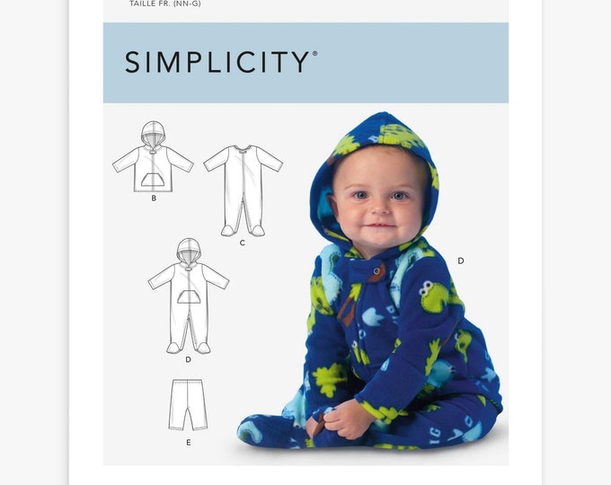 Sewing Pattern for Newborn Baby Boy or Girls Bodysuit, Jacket, and ...