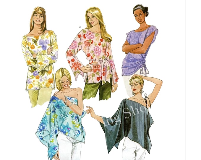 Easy Sewing Pattern for Women's Tops, Womens Tunic, Pullover Tops, off ...