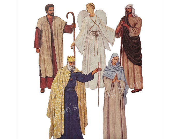 Sewing Pattern for Biblical Costumes, Shepherd, Jesus, Mary, Nativity ...