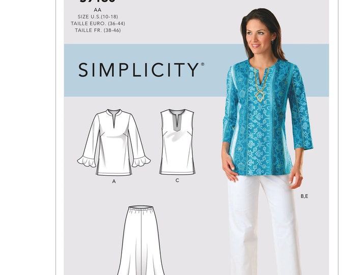 Easy Sewing Pattern for Women's Tops, Pants, and Skirt, Pullover Tops ...