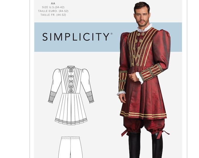 Sewing Pattern for Mens Tudor Style Historical Costume, Renaissance ...