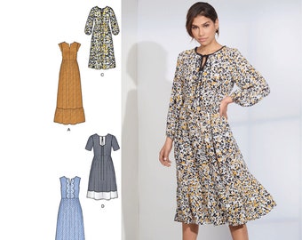 Easy Sewing Pattern for Womens Dress, Swimsuit Cover Up, Maxi Dress ...