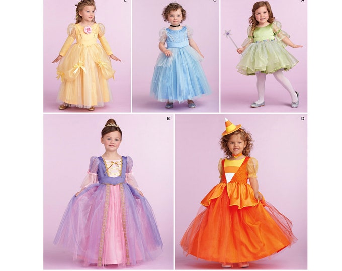 Sewing Pattern for Girls Princess Costume, Girls Halloween Costume ...