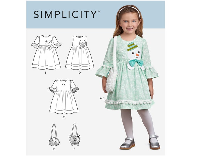 Sewing Pattern for Girls Dress, Girls Formal Dress, Winter Dress ...