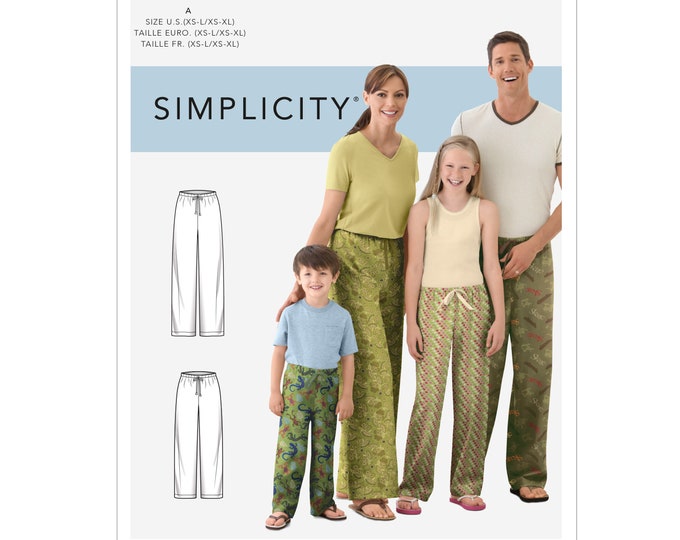 Easy Sewing Pattern for Women's Pajamas, Pajama Tops, Pajama Bottoms ...