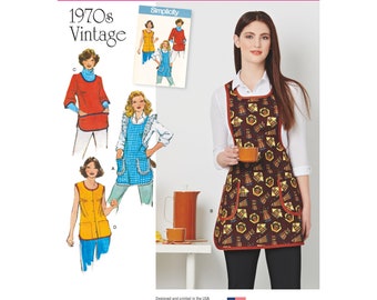 Sewing Pattern for Women's Aprons, Pullover Apron, Gardening Apron ...