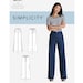 Easy Sewing Pattern for Womens Pants, Wide Leg Pants, Cropped Pants ...