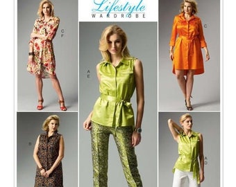 Sewing Pattern for Women's Tops, Dress, and Pants, Wide Leg Pants, Maxi ...