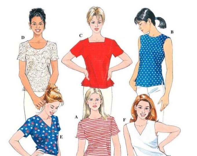Sewing Pattern for Womens Tops, Tank Tops, Pullover Tops, Short Sleeve ...