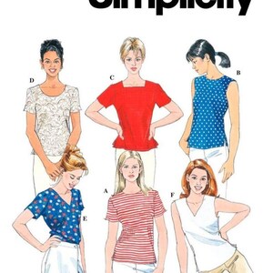 Sewing Pattern for Womens Tops, Tank Tops, Pullover Tops, Short Sleeve ...