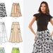 Sewing Pattern for Womens Skirts, Summer Skirt, Flared Skirt, High ...