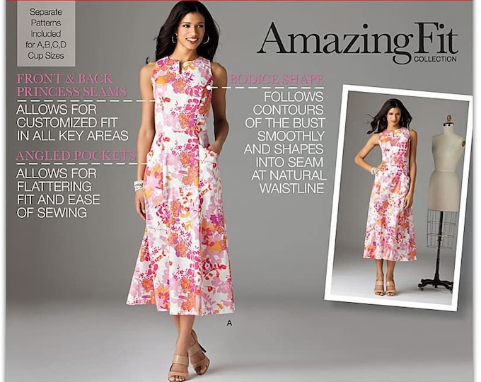 Sewing Pattern for Women's Dress, Princess Seam Dress, Maxi Dress ...