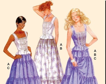 Vogue Sewing Pattern for Women's Skirts and Tops, Fitted Skirt, Button ...