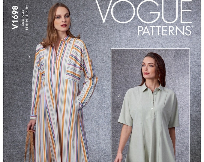 Vogue Sewing Pattern for Women's Dress, Maxi Dress Pattern, Pullover ...