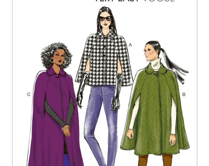 Easy Vogue Sewing Pattern for Womens Cape Jacket, Long Cape Pattern ...