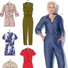 Sewing Pattern for Womens Jumpsuit, 70s Jumpsuit, Zip Front Jumpsuit ...