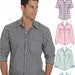 Sewing Pattern for Men's Button Down Shirt, Mens Collared Shirt Pattern ...