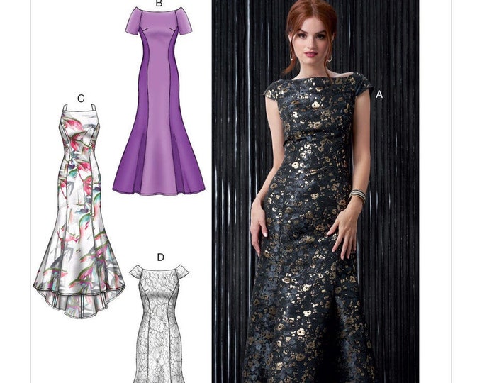 Sewing Pattern for Womens Evening Dress, Formal Dress Pattern, Evening ...